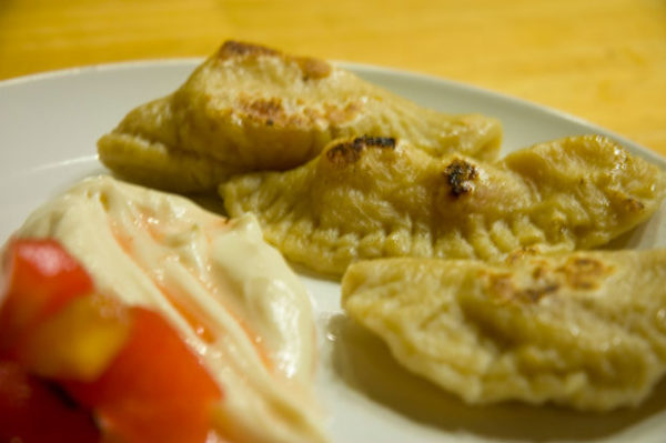 The Jolly Dumple: BBQ Pierogies - Knuckle Salad